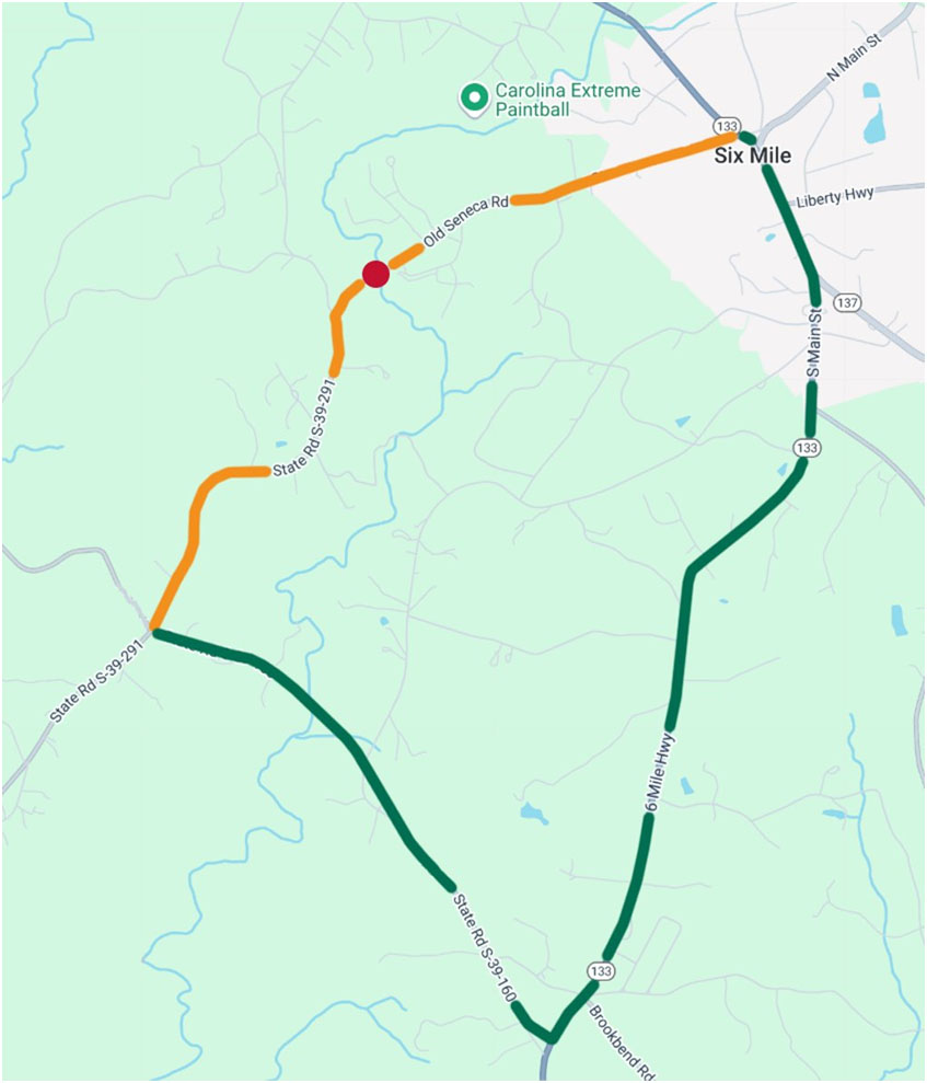 SCDOT closes Old Seneca Road bridge